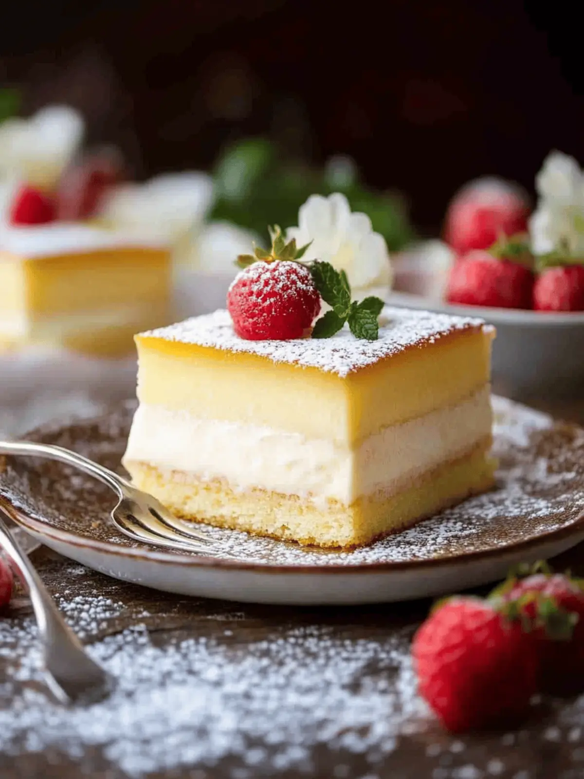 Ultimate Magic Three Layer Custard Cake – Deliciously Unique