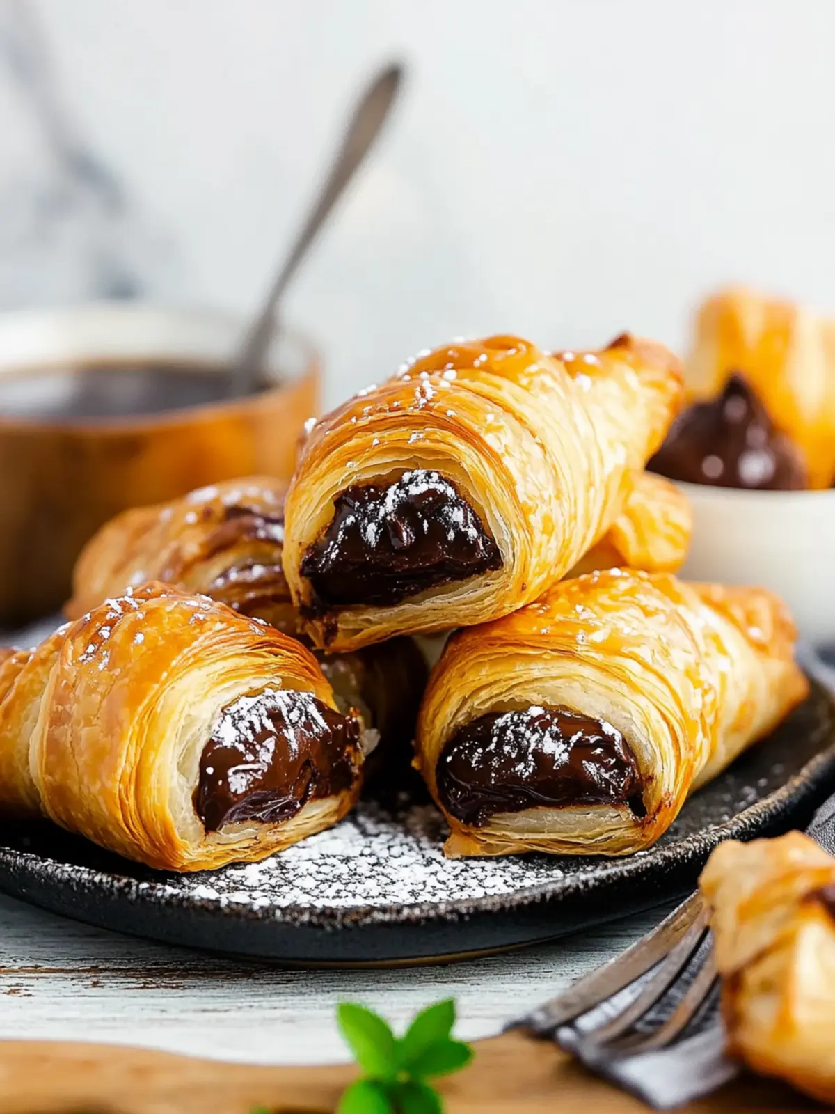 Easy Puff Pastry Chocolate Croissants: Irresistible & Flaky Delight