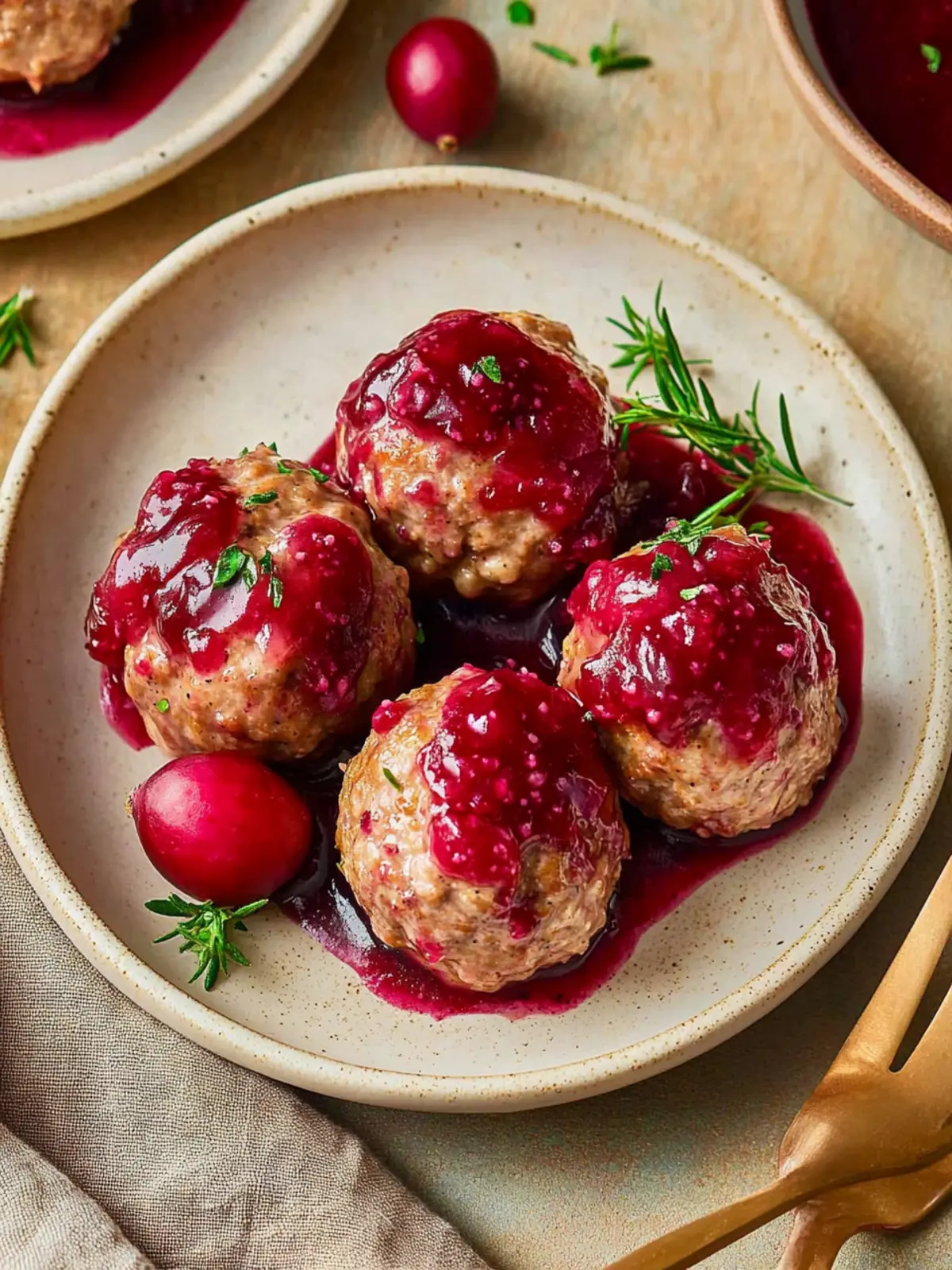 Ultimate Maple Dijon Turkey Meatballs with Cranberry Glaze