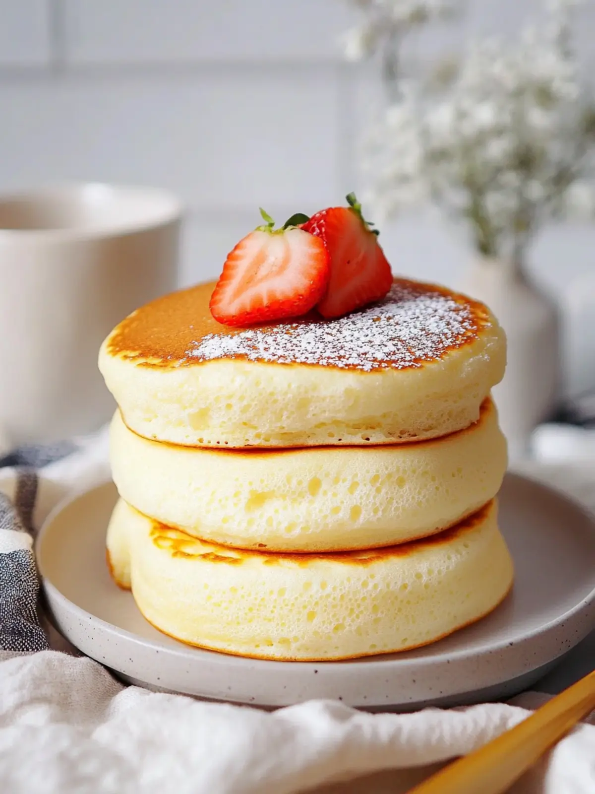 Irresistible Fluffy Japanese Soufflé Pancakes Recipe
