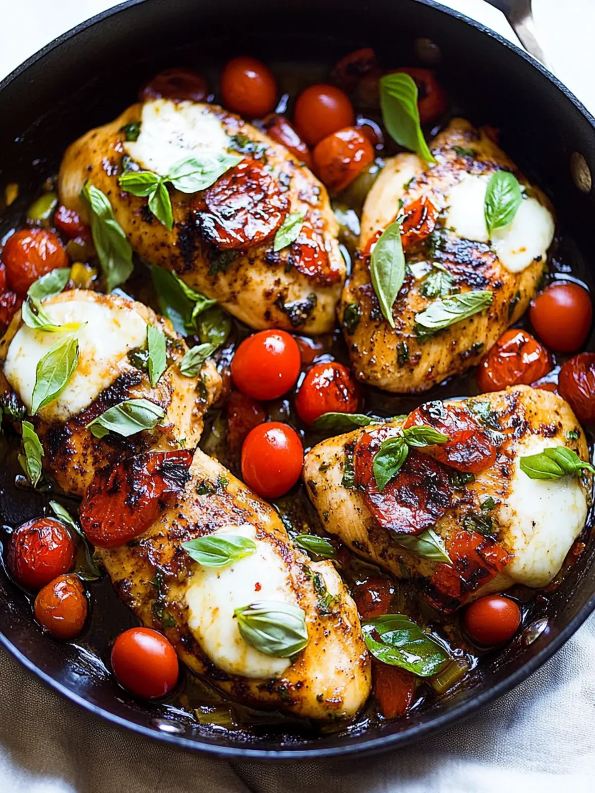 Ultimate One Pan Balsamic Chicken with Juicy Tomatoes