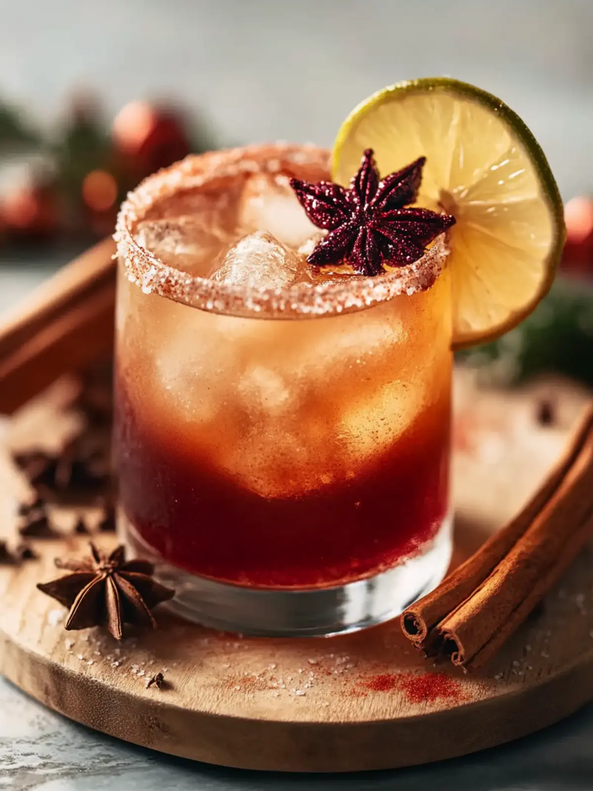 Delight in a Spiced Christmas Margarita - Your Festive Mocktail Treat