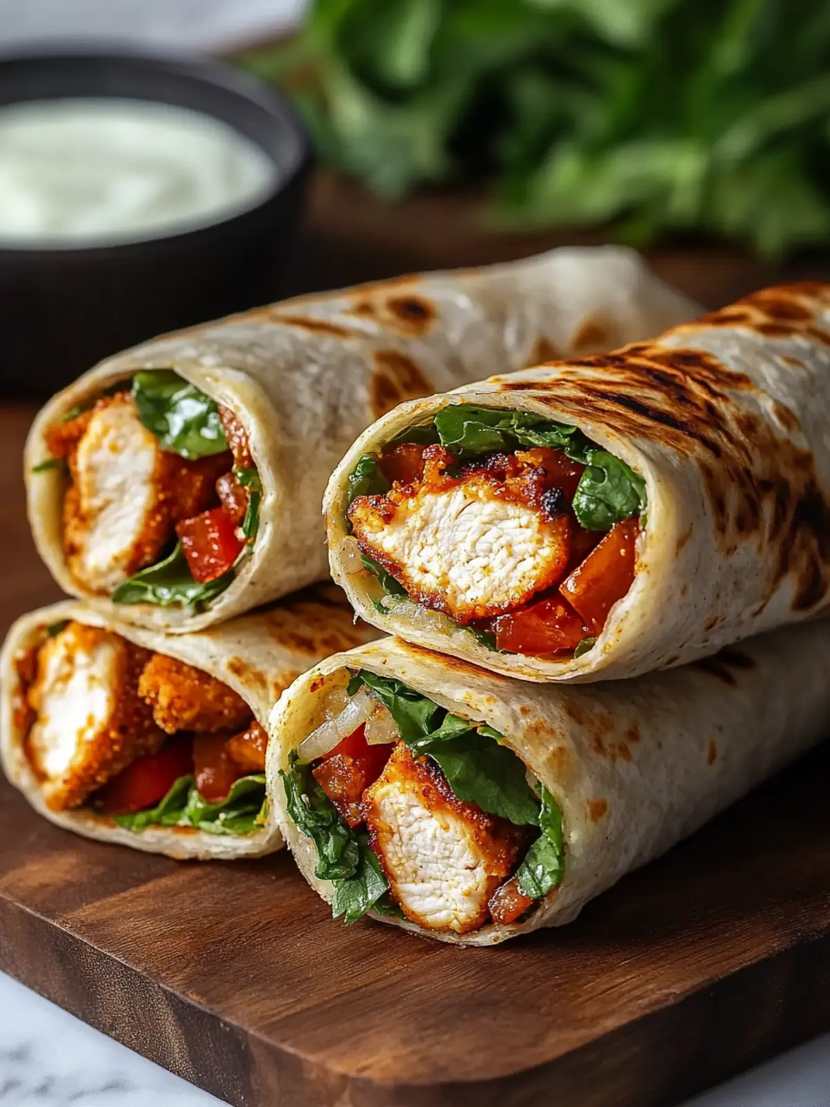 Irresistible Crispy Air Fryer Chicken & Mozzarella Wraps
