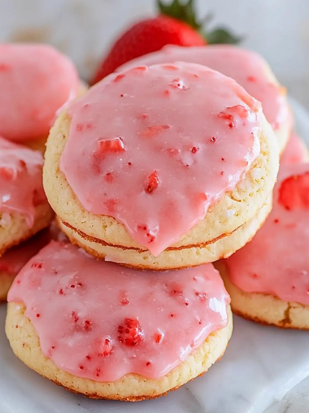Irresistible Strawberry Cookies Recipe with Sweet Glaze Magic