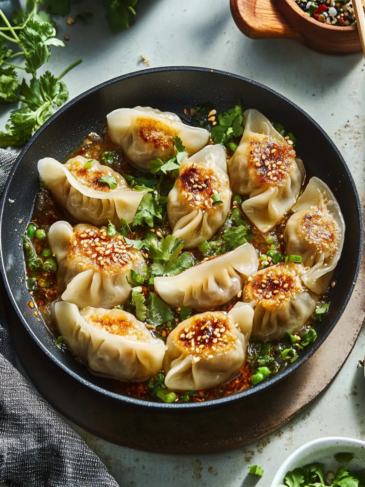 Irresistible One Pan Dumpling Dinner – Delicious Vegetarian Bliss