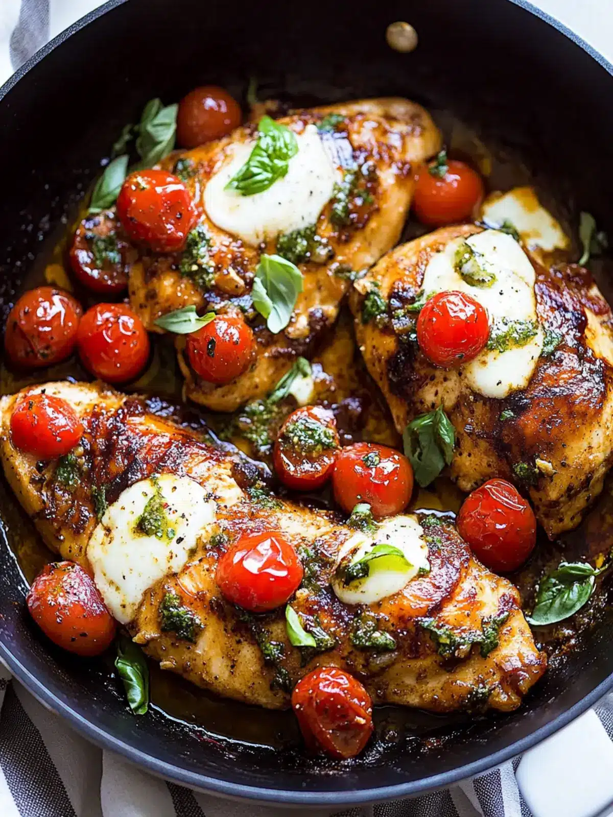 Ultimate One Pan Balsamic Chicken with Juicy Tomatoes