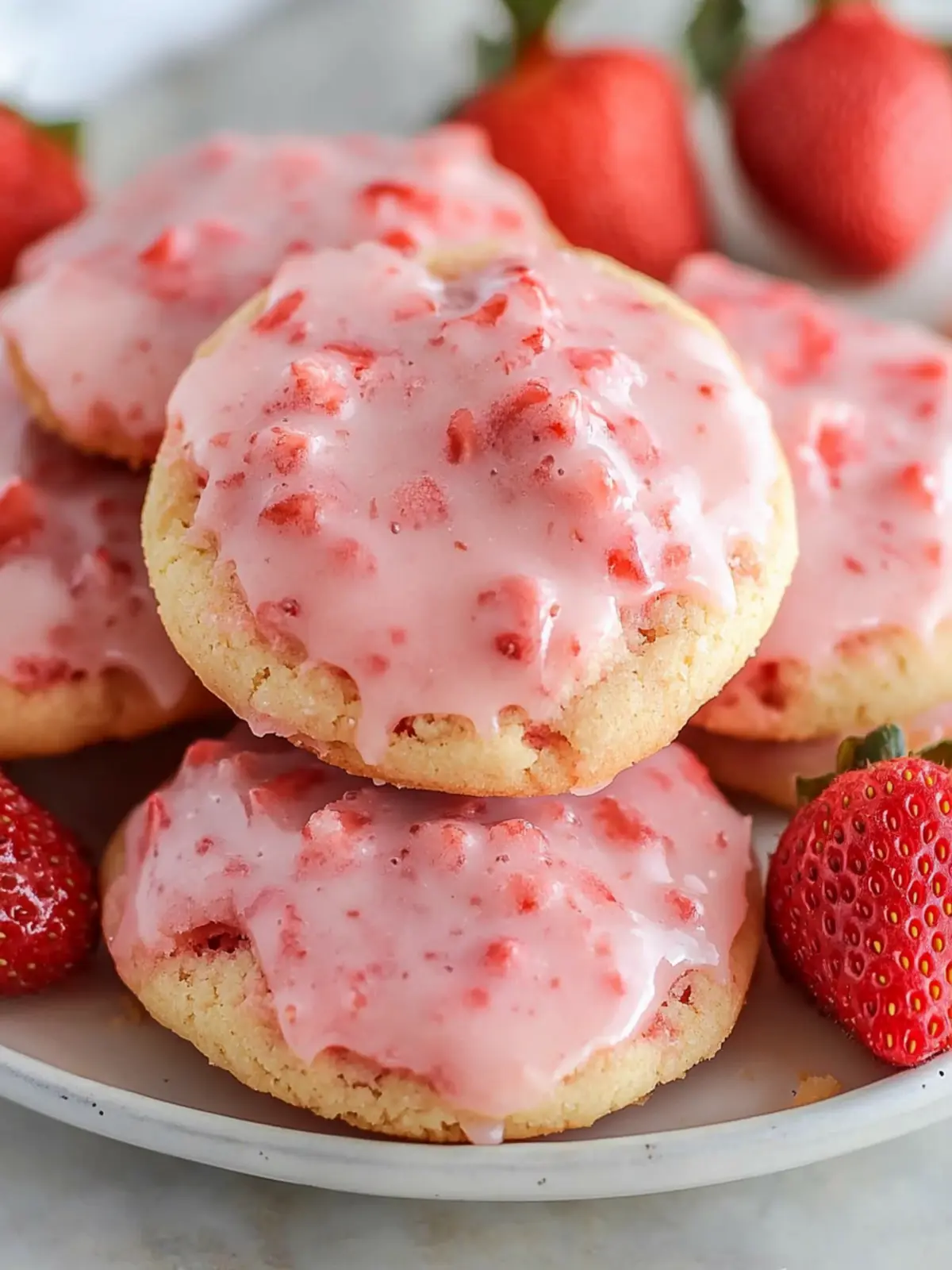 Irresistible Strawberry Cookies Recipe with Sweet Glaze Magic
