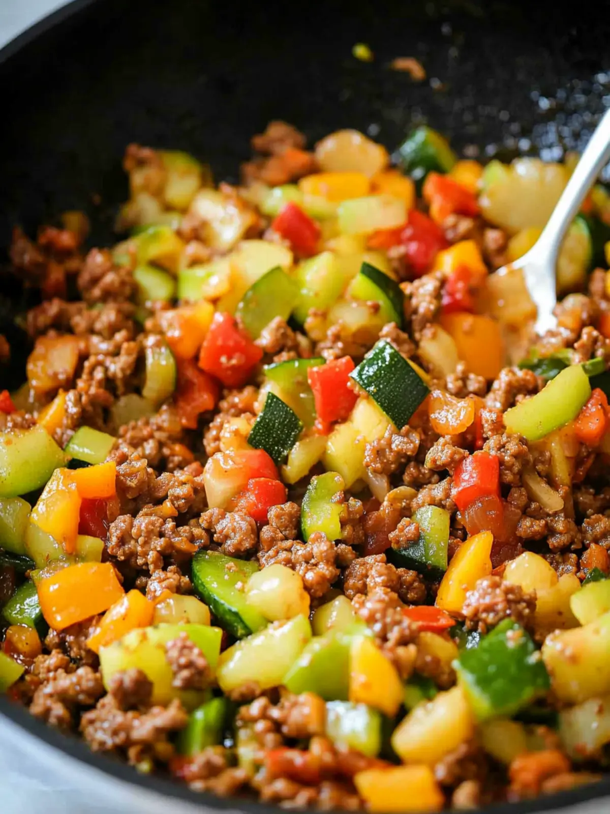 Delicious Healthy Ground Beef and Vegetable Skillet Recipe